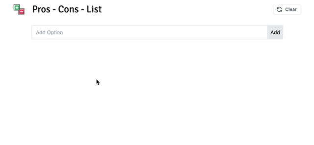 Pros - Cons List Creator